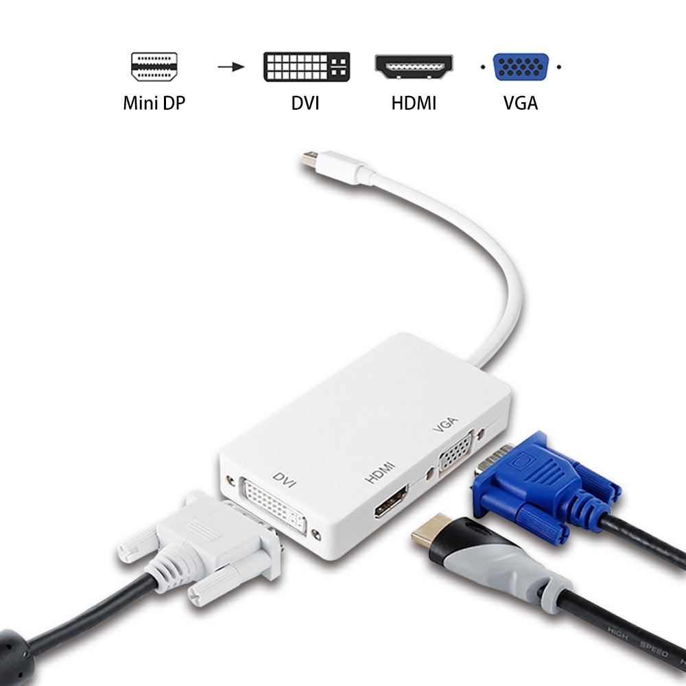 3in1 Mini Display Port to HDMI DVI VGA Adapter Microsoft Surface Pro 1 ...